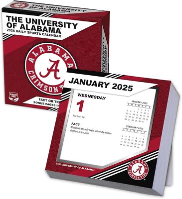 Turner Alabama Crimson Tide 2025 Daily Box Calendar w | eBay