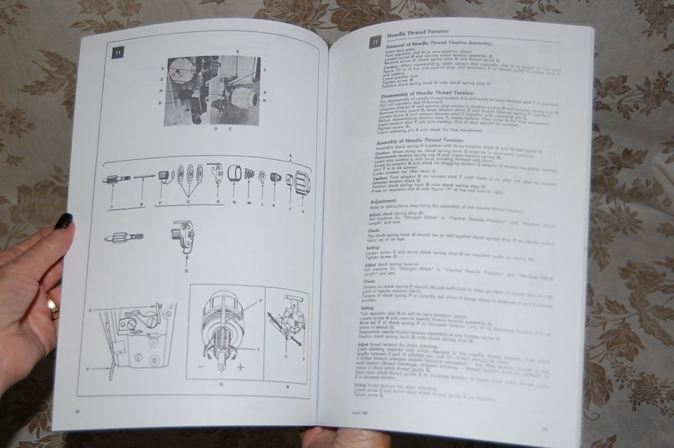 Professional Service Manual for Singer 700 706 708 720 726 728 Sewing ...