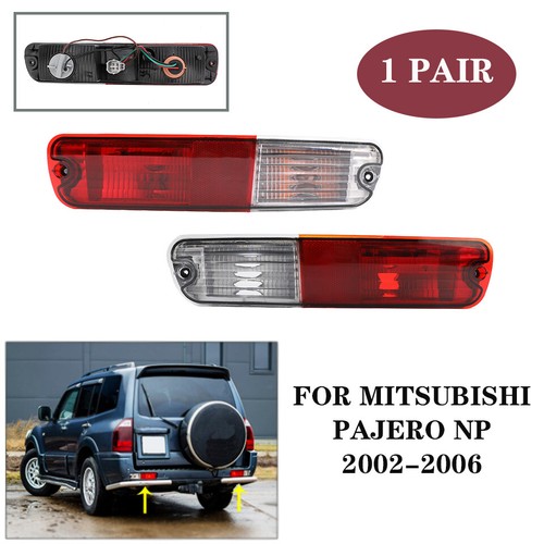 Pair LH+RH Rear Bumper Bar Lamp Tail Light For Mitsubishi Pajero NP ...