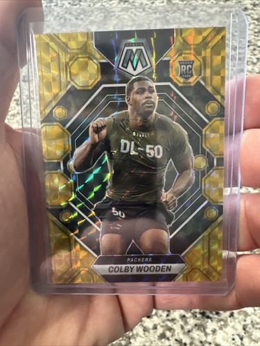 2023 Panini Mosaic Colby Wooden Reactive Yellow Prizm Rookie RC #303 ...