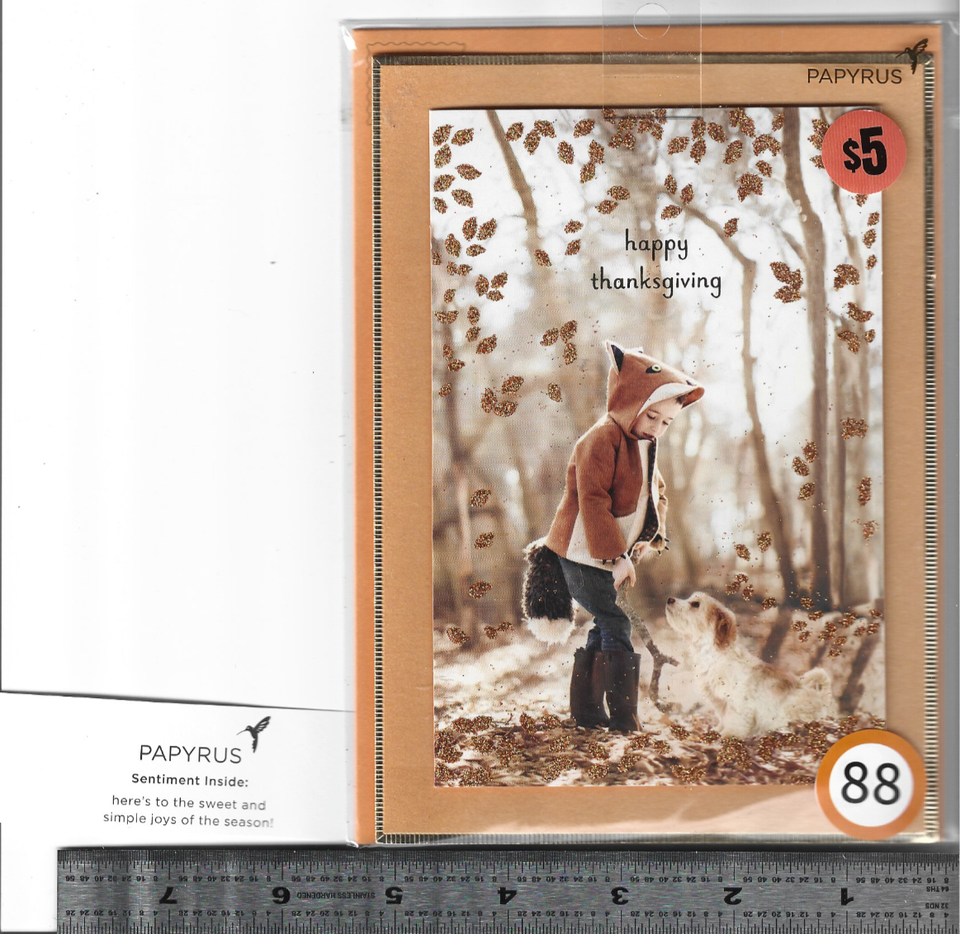 (4) 1 single PAPYRUS & Hallmark embellished FALL Card | eBay