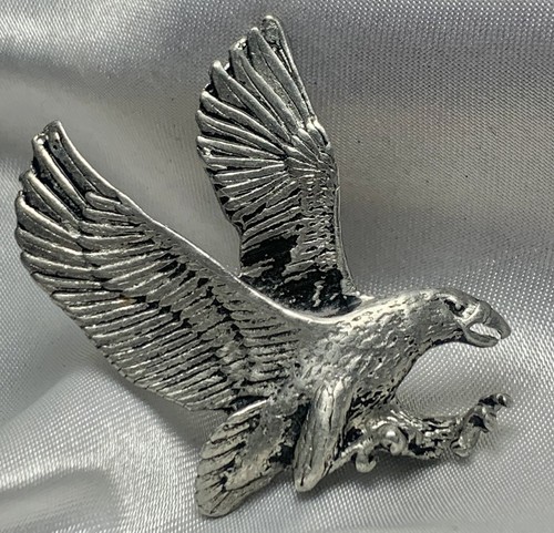 Vintage Sterling Silver Flying American Bald Eagle Bird Brooch Lapel ...