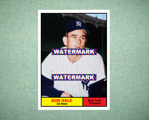 Bob Hale New York Yankees 1961 Style Custom Baseball Art Card | eBay