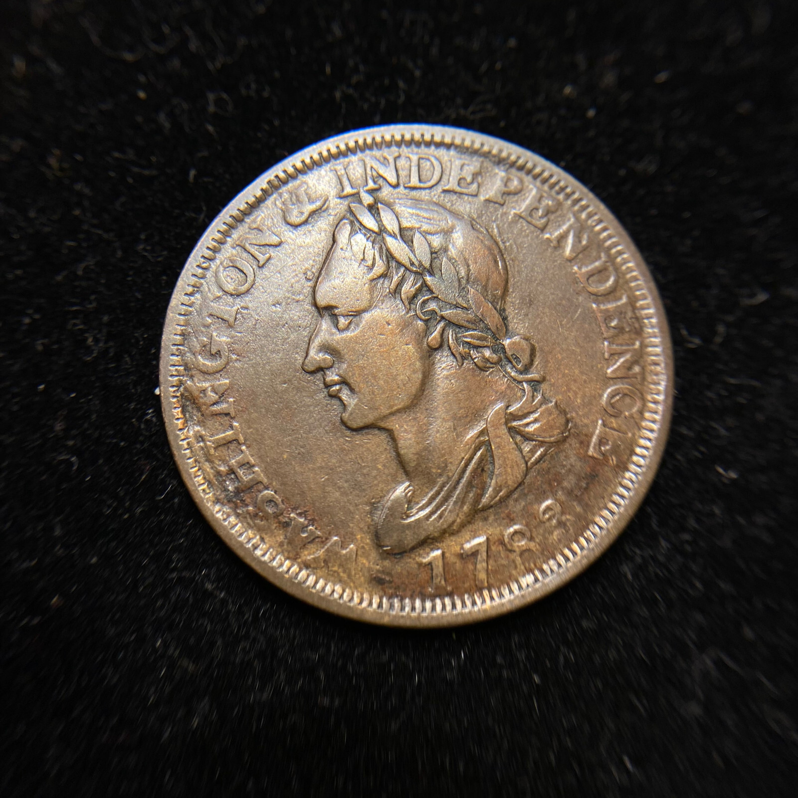 1783 Washington& Independence UNITY STATES Colonial Copper Cent Token ...