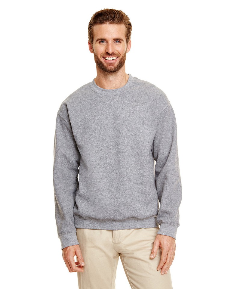 Gildan G180 Adult Cotton/Polyester Crew Neck Heavy Blend Fleece Knit ...