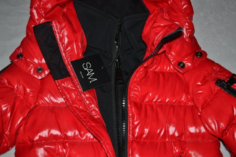AUTHENTIC TODDLER SAM. NEW YORK GLACIER DOWN PUFFER JACKET CHERRY RED ...