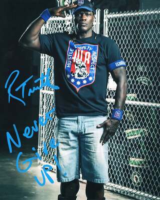 R Truth inscribed (8x10) funhouse metallic photo signed auto ...
