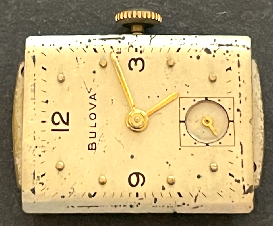 Vintage Bulova Cal 7AK Men's Watch Movement Running Ticks 7 AK 21j USA ...