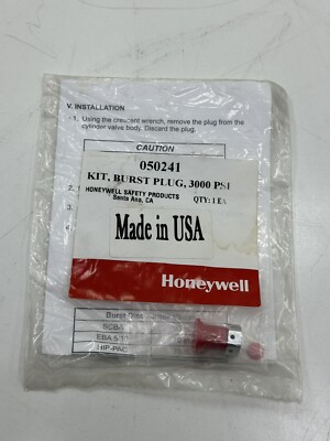 HONEYWELL 050241 BURST KIT PLUG 3000 PSI | eBay