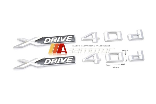 2pc X DRIVE 40d Fender Side Emblem Badge Logo for BMW X5 X6 E70 E71 ...