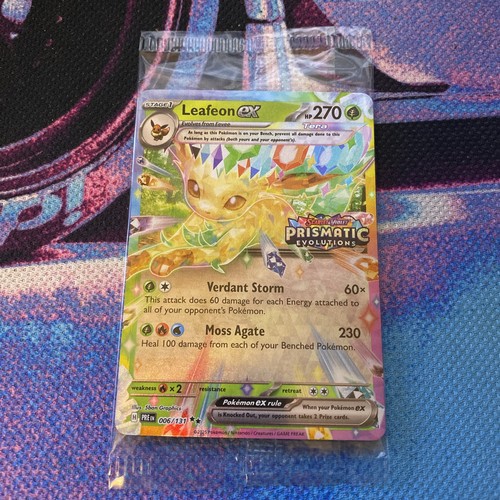 Leafeon EX Prismatic Evolutions STAMPED Sealed Promo Card 006/131 ...