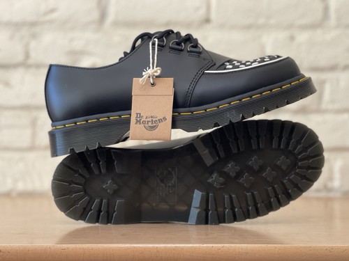 Dr. Martens Ramsey Creepers Black White Smooth Leather Oxfords Mens ...