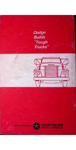 Dodge Truck Operating Record Chrysler Motors 1967 Manual Fleet Ledger ...