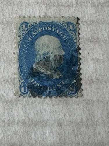 US Scott #63 Ben Franklin 1¢ Hand Stamp Cancel | eBay