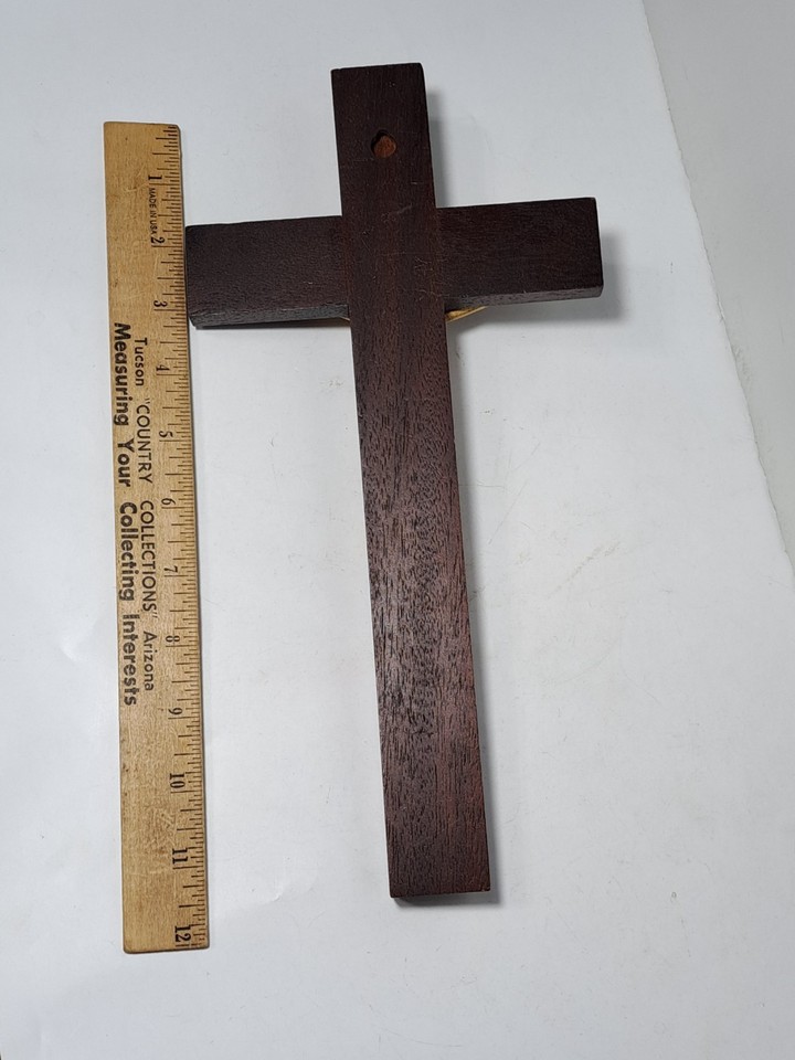 VINTAGE WOOD CATHOLIC CHRISTIAN RELIGIOUS WALL CROSS CRUCIFIX 12" | eBay