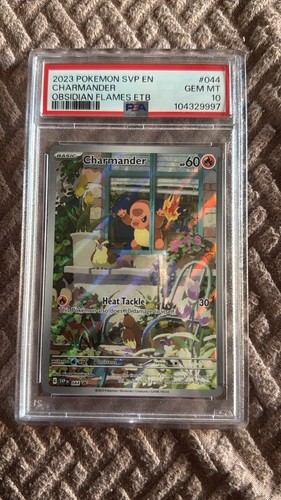 2023 Charmander 044 Obsidian Flames Elite Trainer Box Promo SVP044 PSA ...