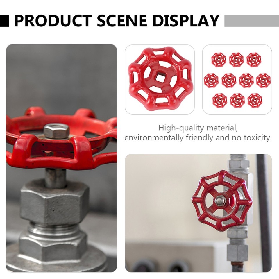 12PCS outdoor faucet handle replacement Red Hose Bibb Round Handle Iron ...