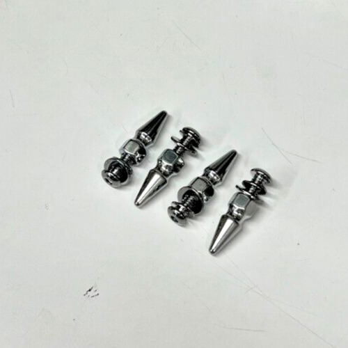 4 CHROME SPIKE Motorcycle License Plate Frame Bolts Harley tag chopper ...