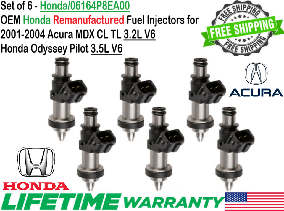 6Units Genuine Honda HP Upgrade Fuel Injectors for 2003-2004 Honda ...
