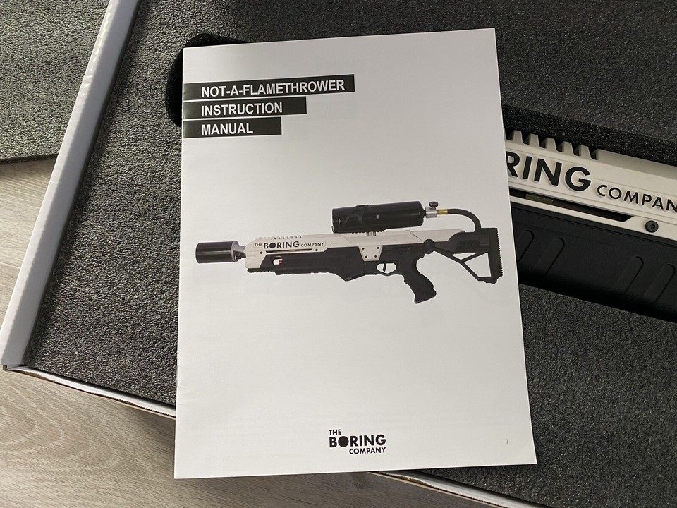 The Boring Company Not A Flamethrower #01630 New Unused Open Box Elon ...