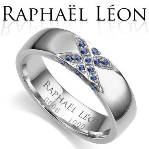 Raphael Leon Designer Ring - Womens Sterling Silver 0.3ctw Sapphire ...