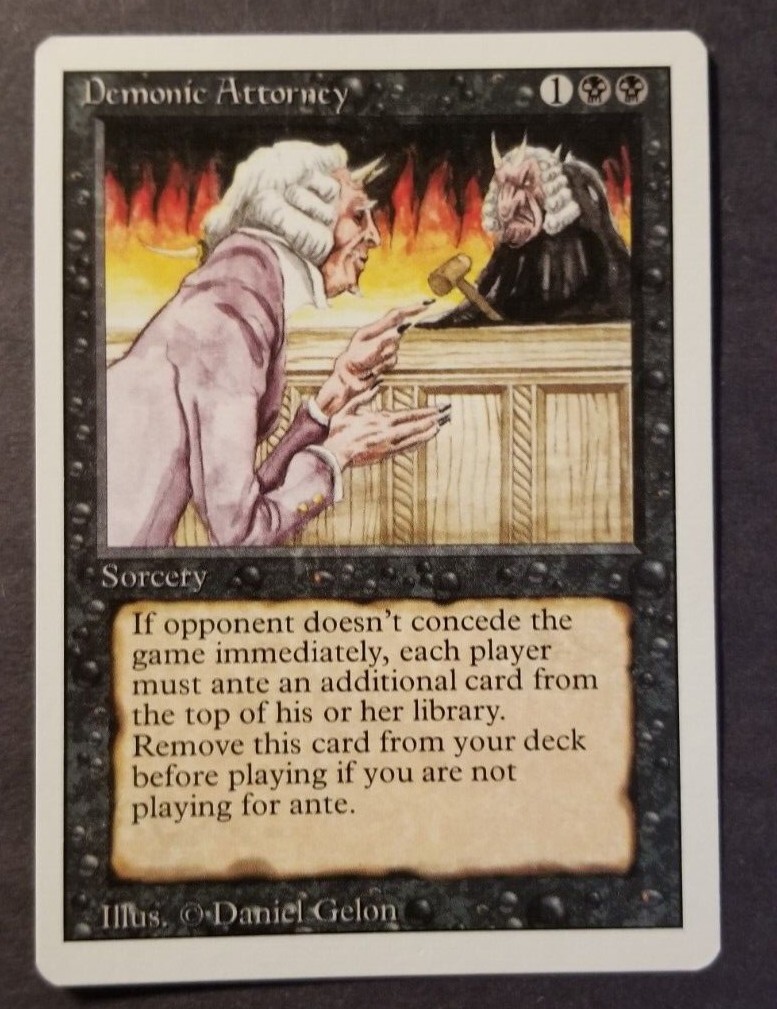 Demonic Attorney ~ Revised Third 3rd Edition ~ Magic the Gathering MtG ...