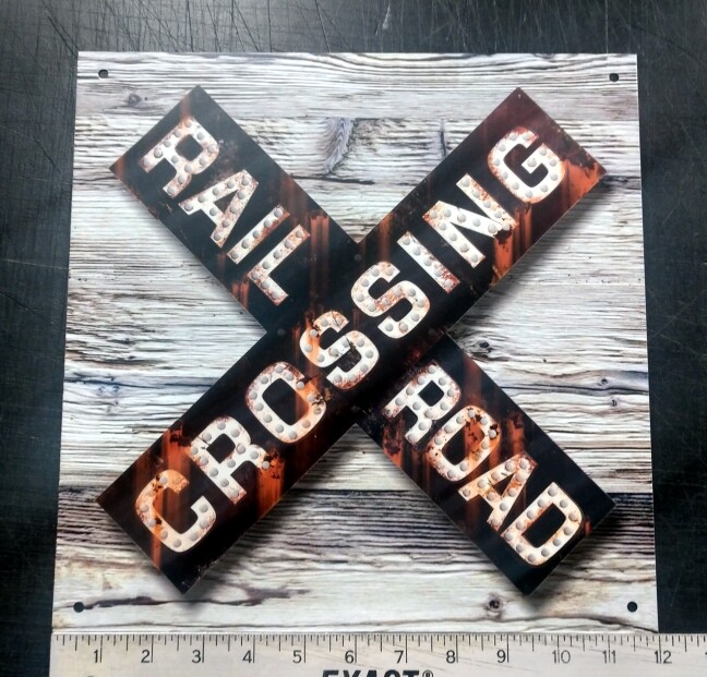 Railroad Crossbuck crossing sign rustic vintage weathered old antique ...