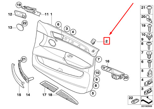 NEW BMW X5 E70 DOOR TRIM PANEL LOCKING BUTTON COVER 7137167 51417137167 ...