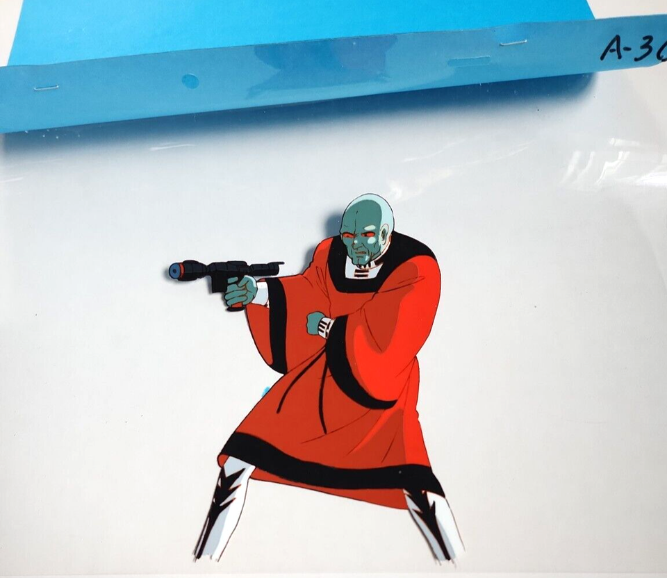 Orig Japanese Anime Cel UNIDENTIFIED SKELETON VILLAIN w/ BLASTER #273 ...