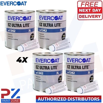 4x EVERCOAT RAGE ULTRA 101342 RAGE ULTRA BODY FILLER WITH BPO HARDENER ...