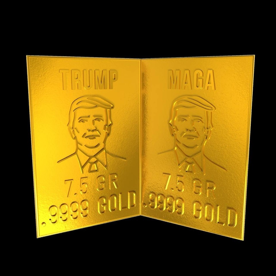 Limited Edition Trump MAGA Gold Bar - 1 Gram, 7.5 Grains Each M | eBay