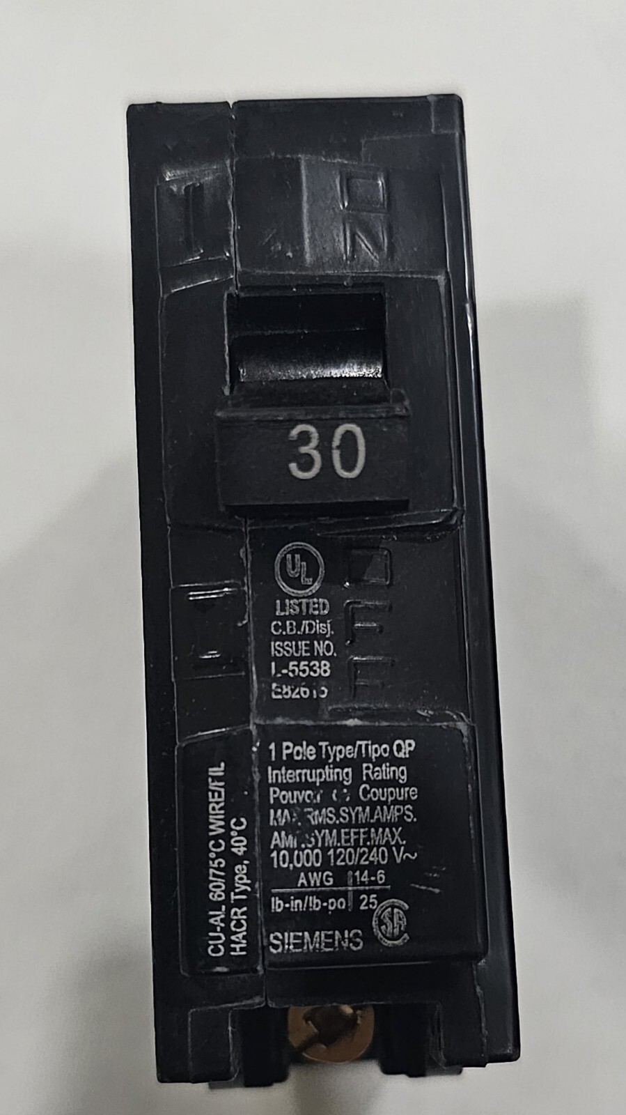 RV Circuit Breaker 30 Amp Siemens Q130 Camper Breaker Replacement | eBay