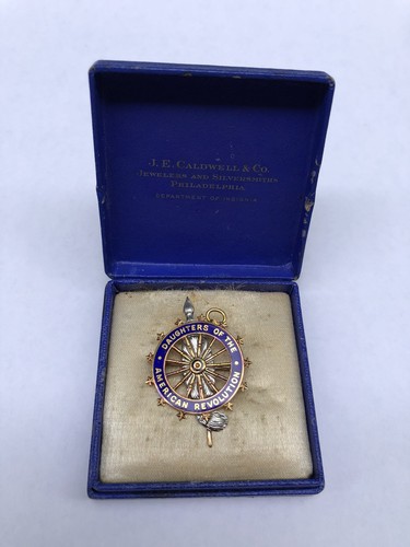 DAR vintage/antique pin 14K with box 1800s | eBay