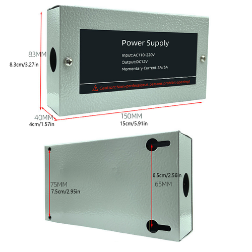 DC 12V/3A Power Supply For Door Entry/Access Control System/RFID-ID ...