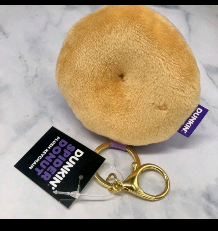 New Limited Edition Dunkin Spider Donut Plush Keychain 2025 Halloween ...