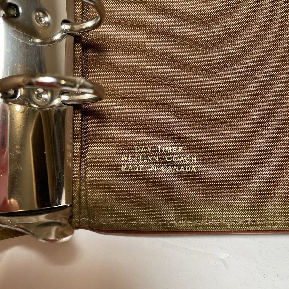 Day Timer Western Coach Made In Canada Planner Binder Leather Look ...
