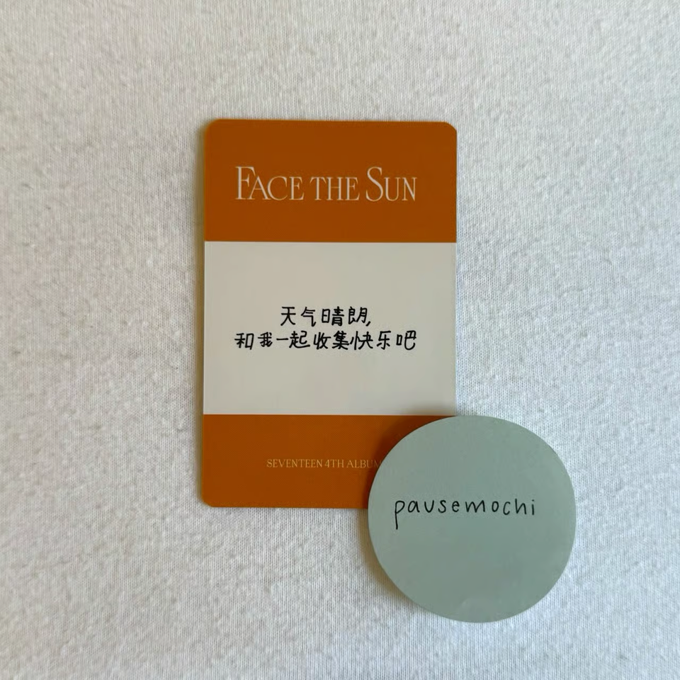 SEVENTEEN VERNON FACE THE SUN Official Yizhiyu Fansign Photocard | eBay