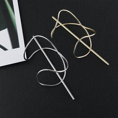 Women Fashion Hair Stick Boho Geometric X Shaped Bun Holder Cage Hair ...