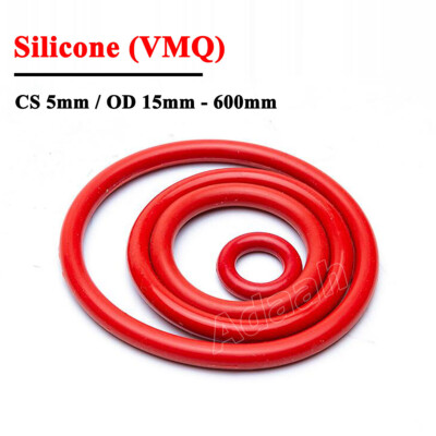 Silikon O Ring Schnurstärke 5,0mm Dichtungsring Dichtring O-Ringe OD ...