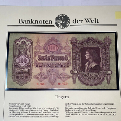 1930 Hungary Magyar Nemzeti Bank 100 Pengo Note SCWPM# 112 GEM UNC NOTE ...