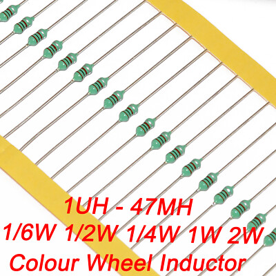 1/6W,1/4W,1/2W,1W,2W Colour Wheel Inductor/Coil/Choke Colour Ring Axial ...