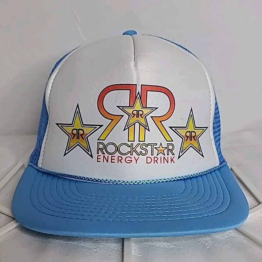 Vintage Rockstar Energy Drink Snapback Trucker Mesh R… - Gem
