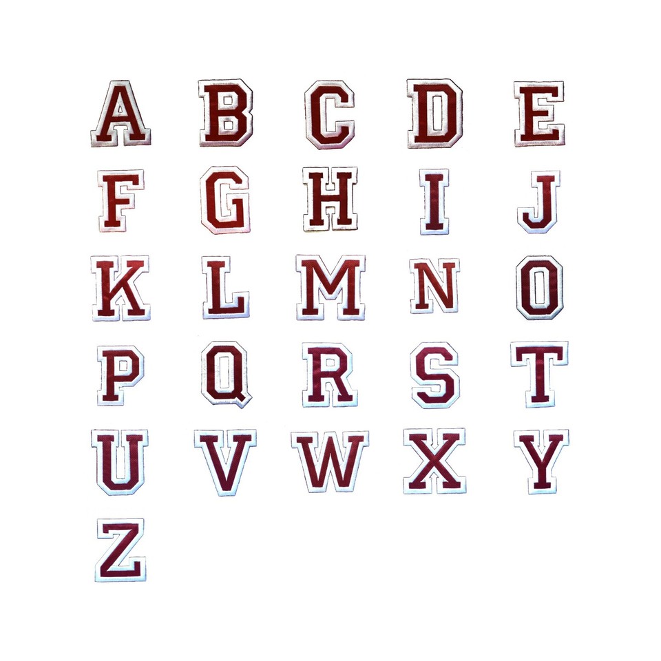 Letters College Varsity Letterman Embroidered Iron On Patch Customize ...