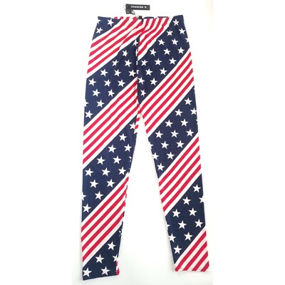 Chances R USA Patriotic Leggings Stars Stripes Flag Trump Maga High ...