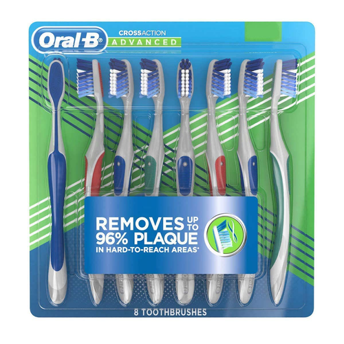 Pro-Health Cross Action Advanced Toothbrush, Soft - 8 Pack 313109316393 ...