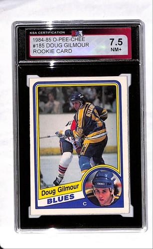 1984-85 O-Pee-Chee Doug Gilmour Rookie KSA 7.5 (LJ) #185 | eBay
