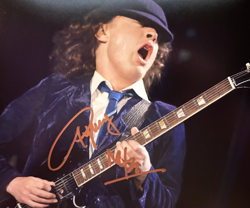 Angus Young (AC/DC) Signed Original 8x10" Authentic Autograph w/COA | eBay