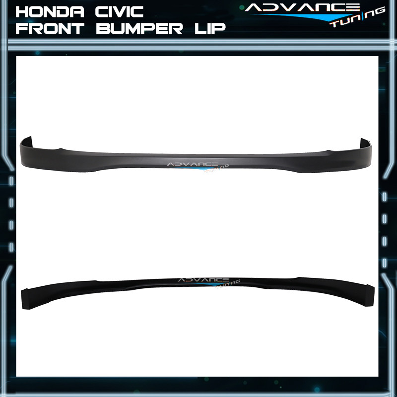 Fits 01-03 Honda Civic EM2 Coupe Type-R Style Front + Rear Bumper Lip ...