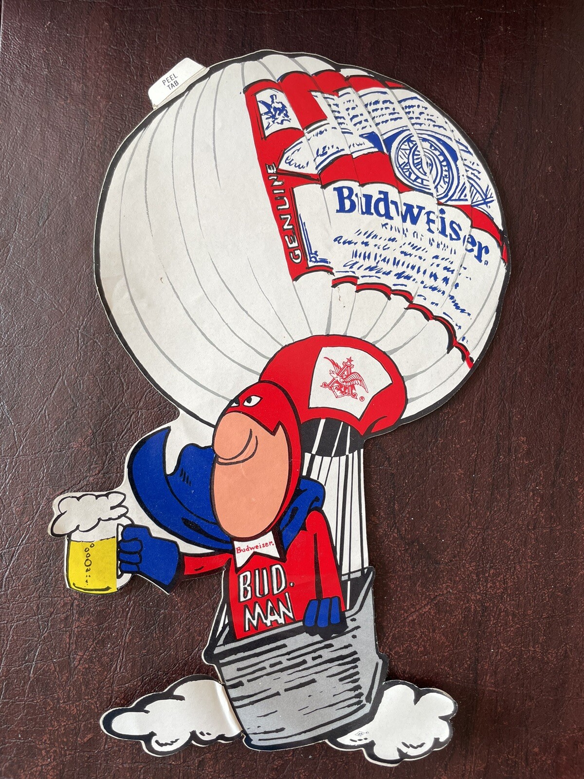 Bud Man HOT AIR BALLOON Sticker 1970’s Vintage Budweiser | eBay