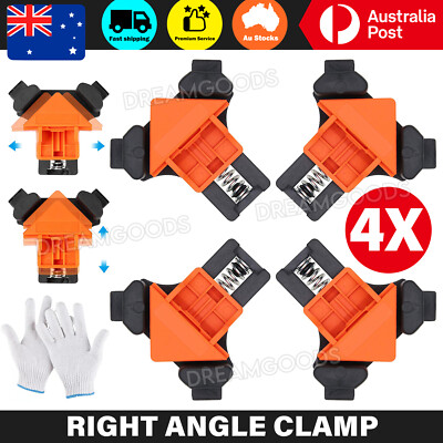4X Multifunction 90°Right Angle Clip Clamp Corner Holder Woodworking ...